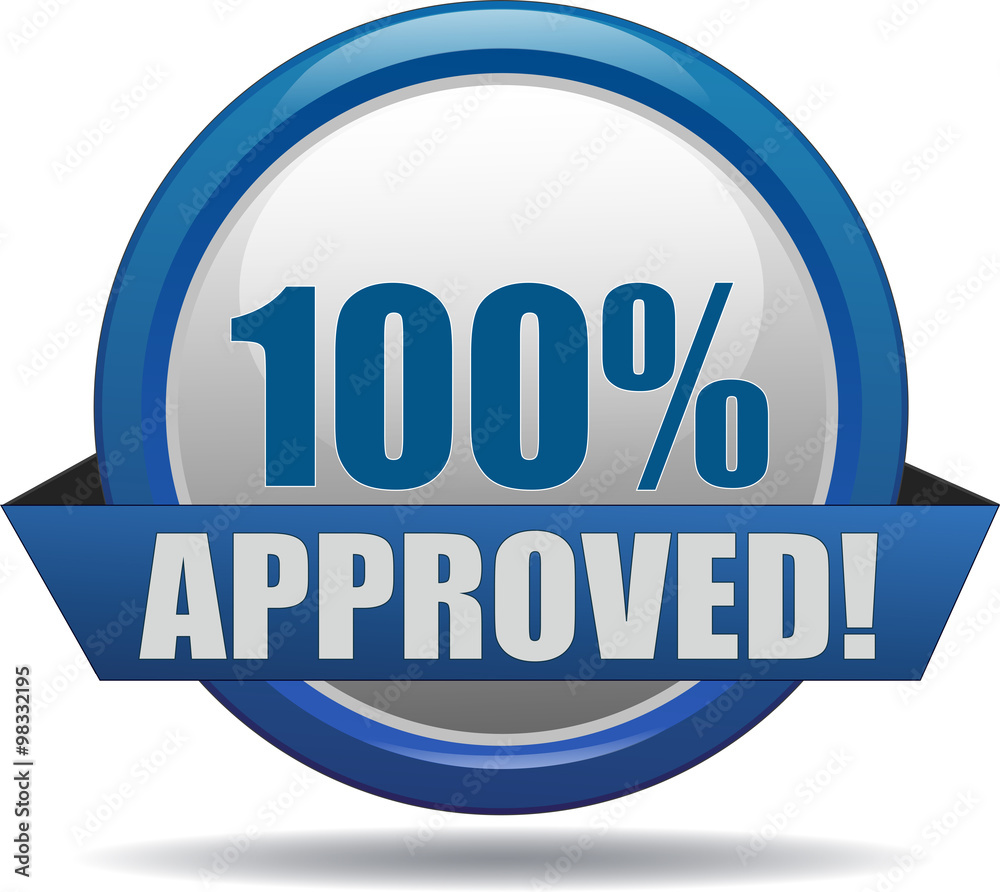 100% APPROVED / realistic modern glossy 3D eps vector sign / icon in ...