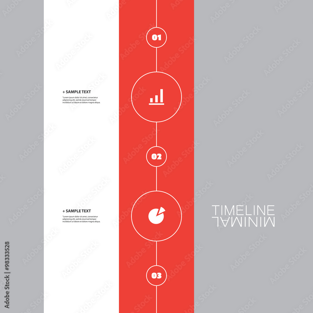 Minimal Timeline Design - Infographic Elements with Icons Stock Vector ...