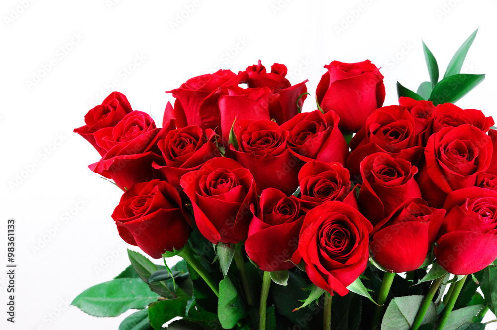 bouquet of red roses Stock Photo | Adobe Stock