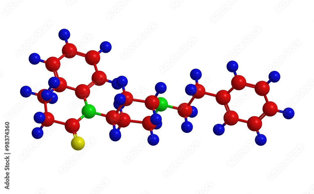 Molecular structure of Fentanyl Stock Illustration | Adobe Stock