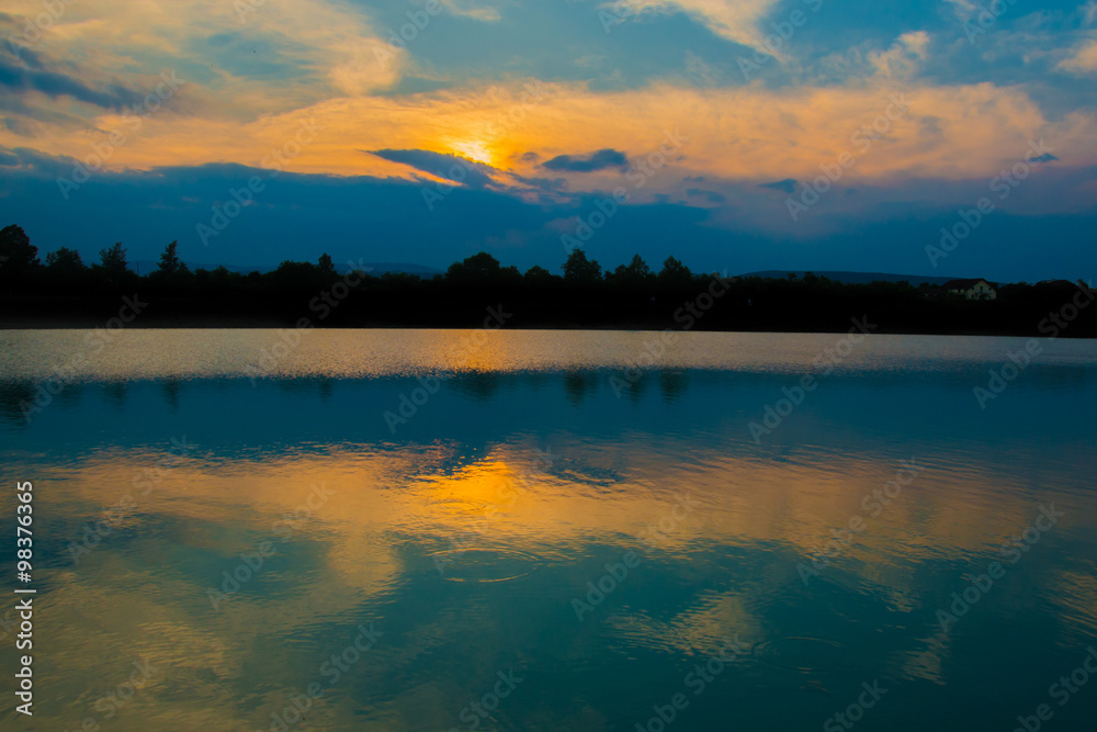 Quiet sunset background Stock-Foto | Adobe Stock