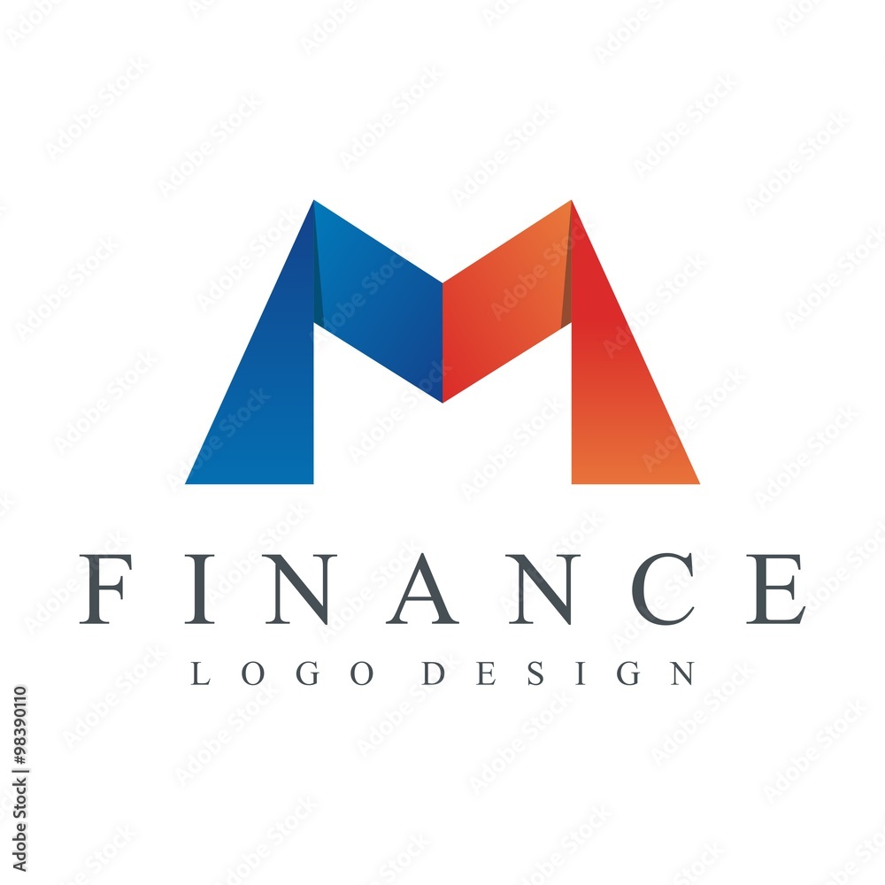Finance, Accounting, Bank, Letter M design Logo Vector Stock Vector ...