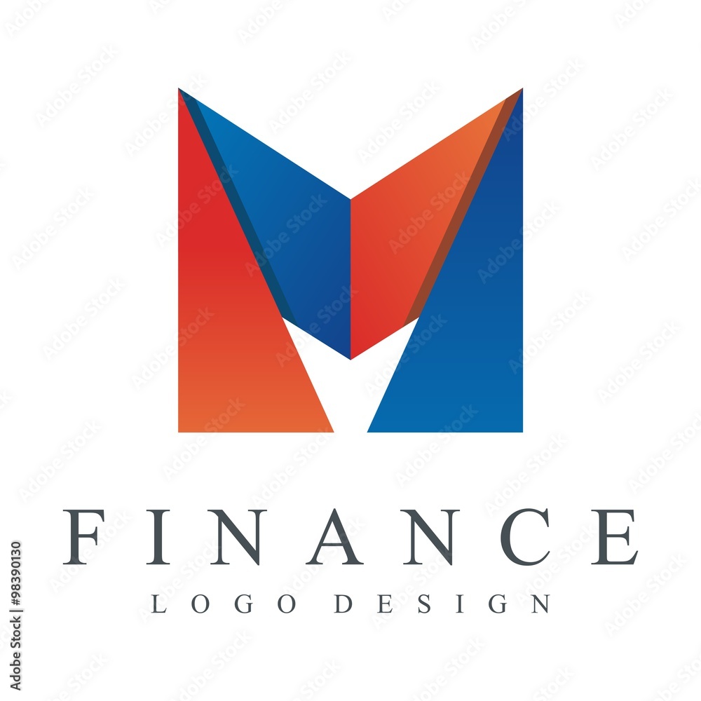Finance, Accounting, Bank, Letter M design Logo Vector Stock Vector ...