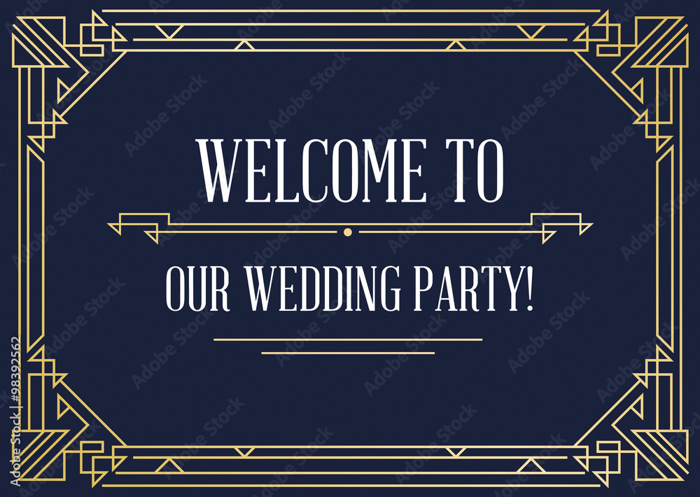 Gatsby Style Invitation in Art Deco or Nouveau Epoch 1920's Gangster ...