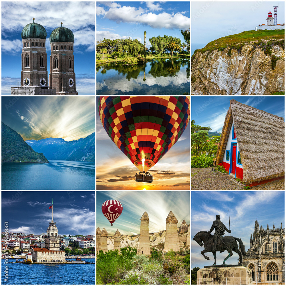 Europe Landmarks Collage