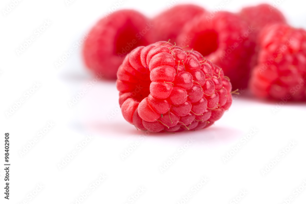 raspberry isolated on white background Stock-Foto | Adobe Stock