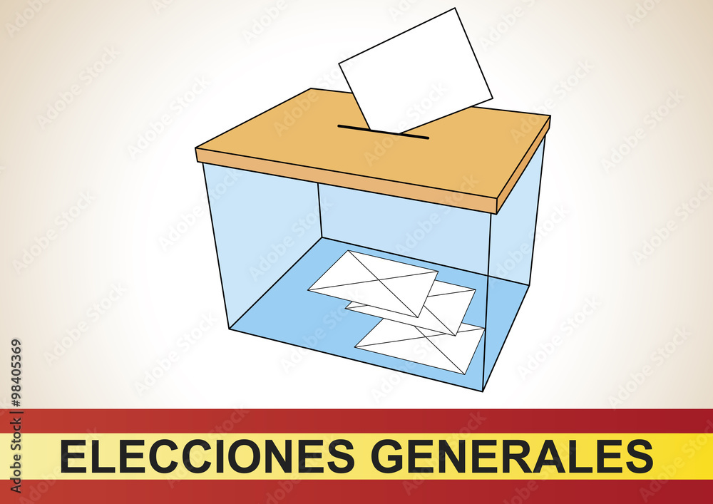 Spanish general election ballot box Stock Vector | Adobe Stock