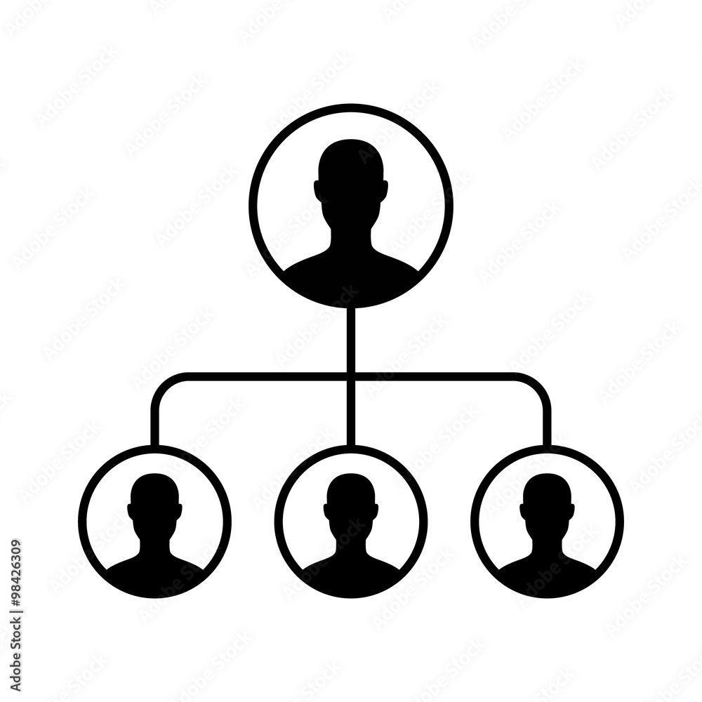 Management hierarchy flat icon for apps and websites Stock Vector ...