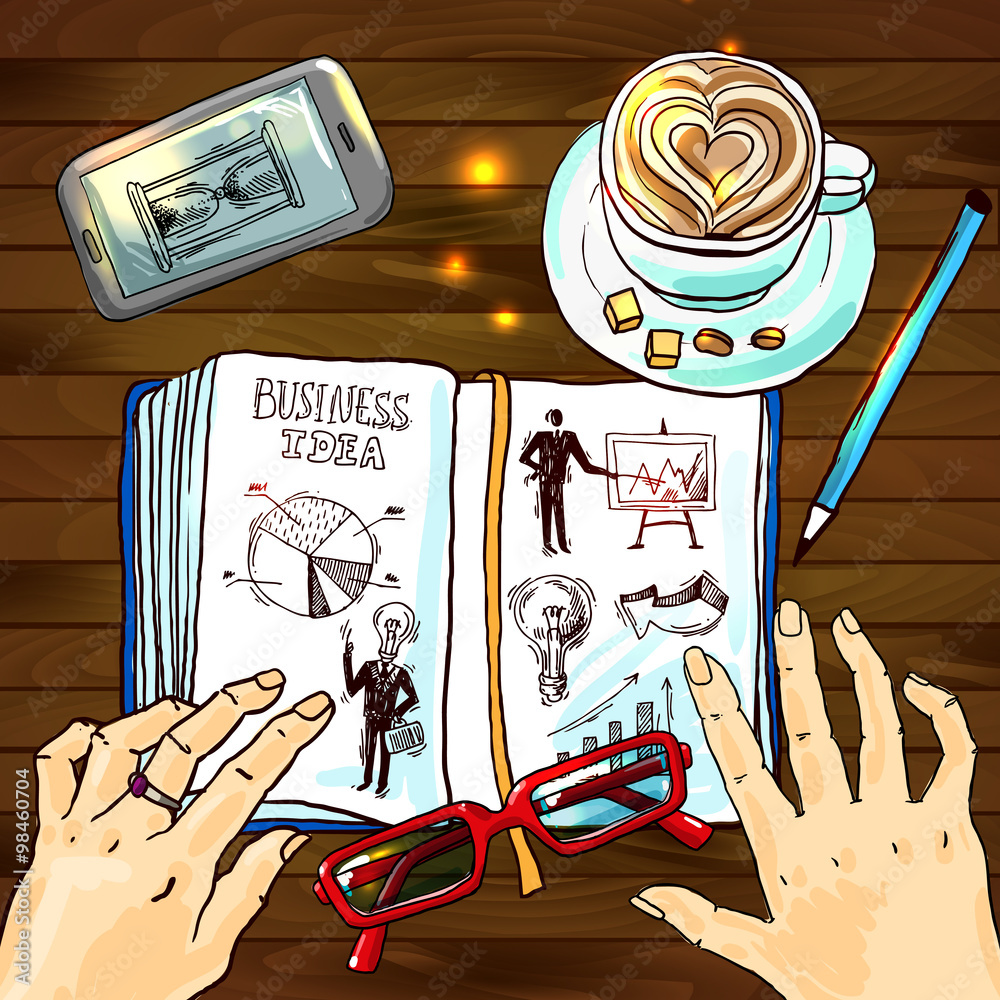 business hand drawn sketch Stock Vector | Adobe Stock