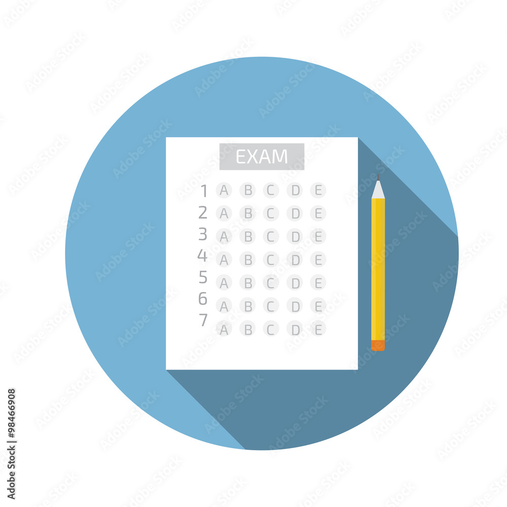 Test answer sheet icon Stock Vector | Adobe Stock