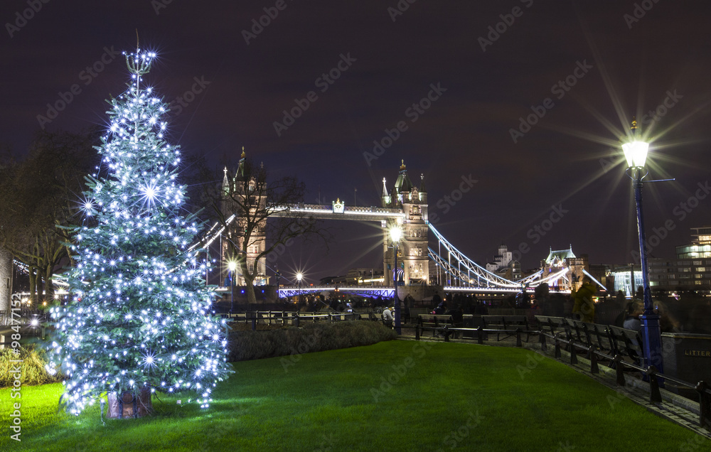 Tower Bridge at Christmas Stock Photo | Adobe Stock