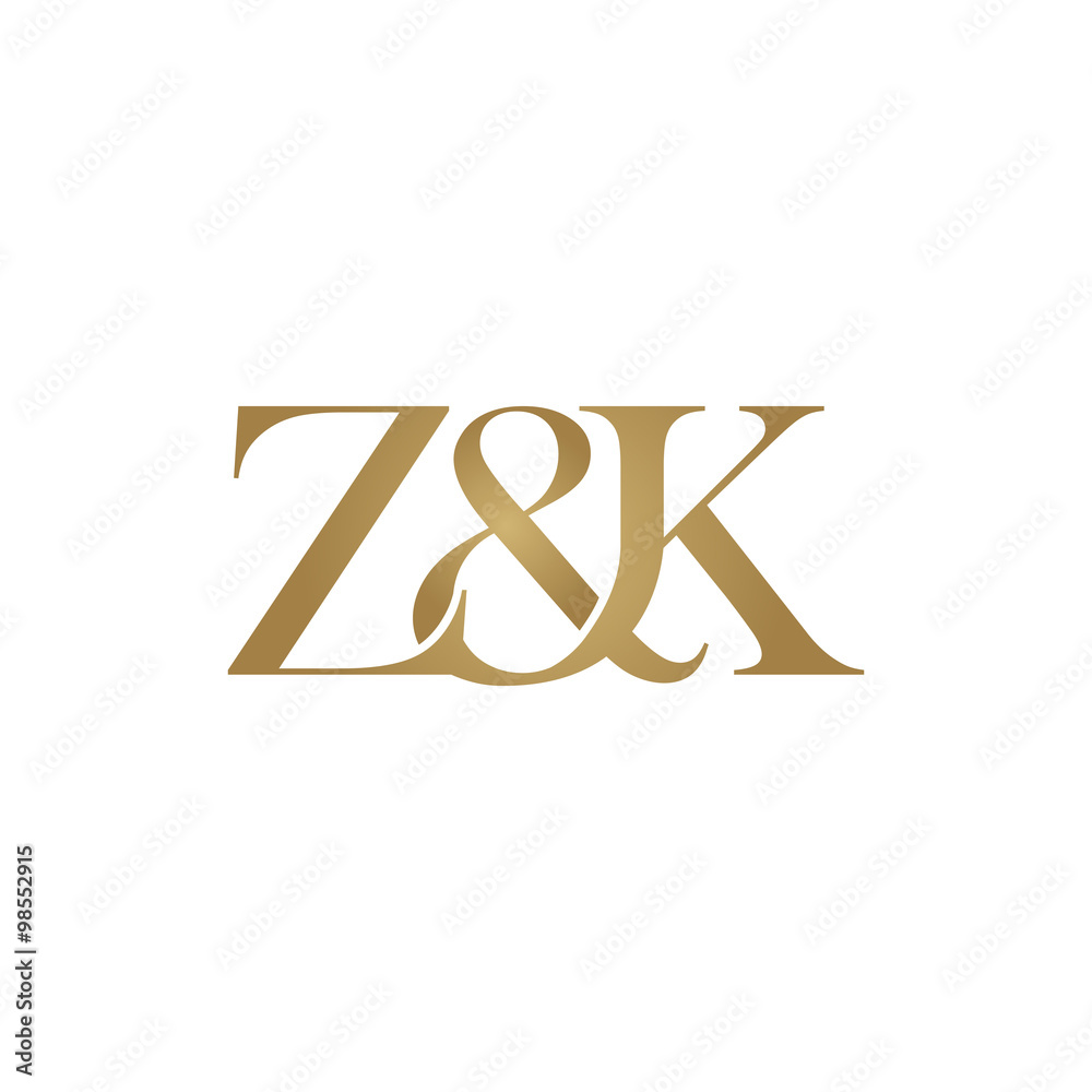 Z&K Initial logo. Ampersand monogram logo Stock Vector | Adobe Stock