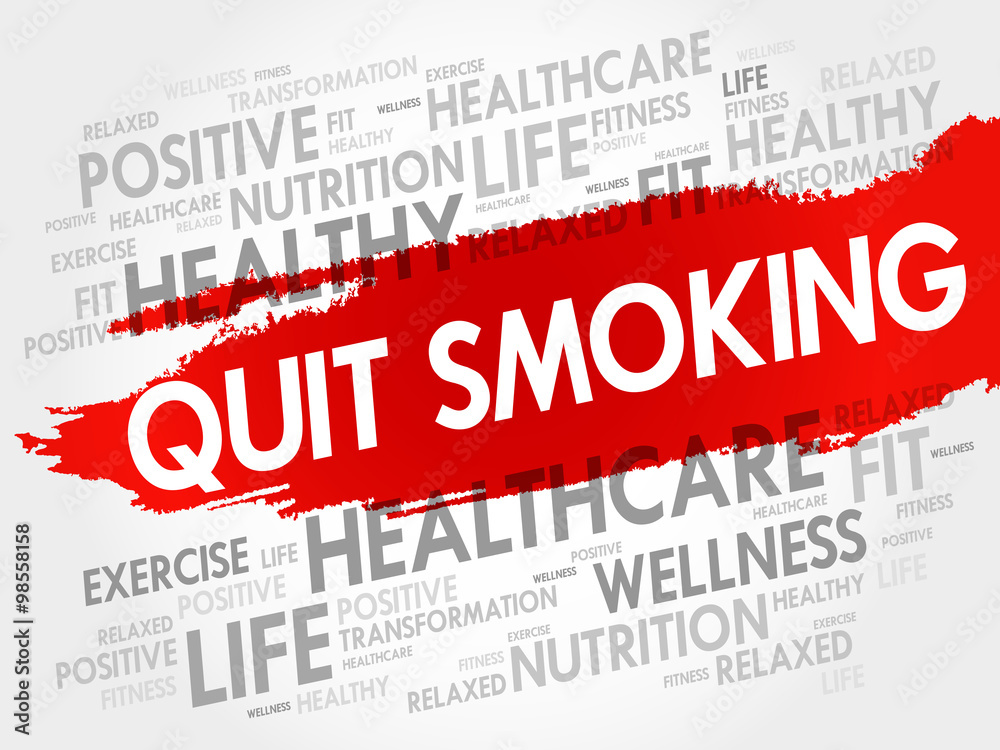 Quit Smoking word cloud, health concept Stock Vector | Adobe Stock