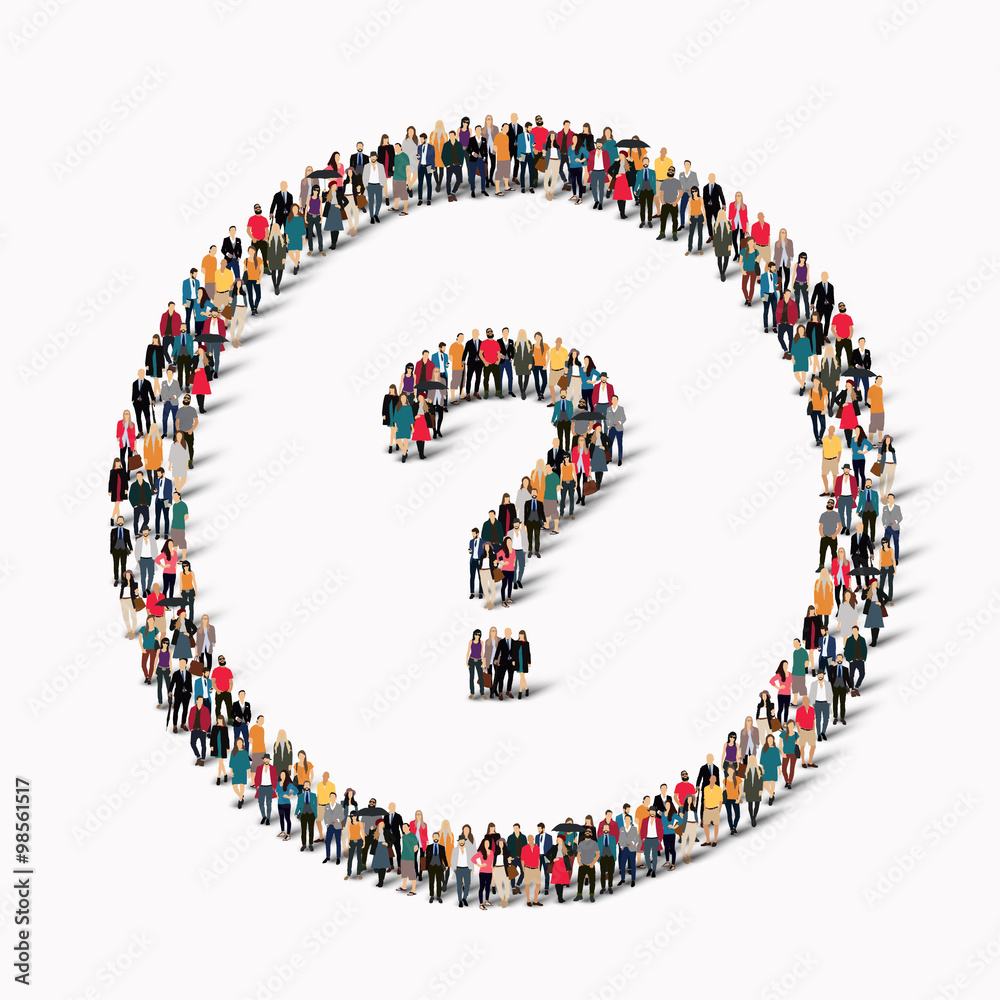 people shape question mark Stock Illustration | Adobe Stock