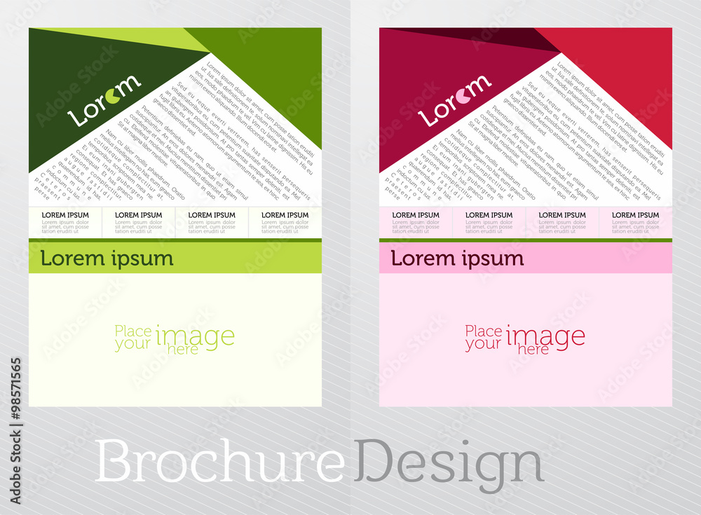 Nice and beautiful vector flyers for business in a creative two ...
