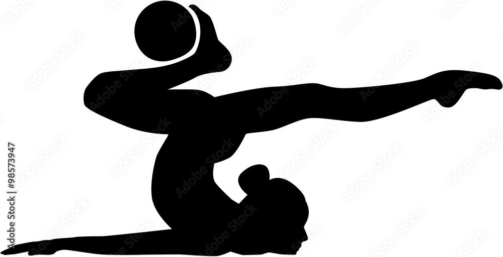 Rhythmic gymnastics pictogram Stock Vector | Adobe Stock