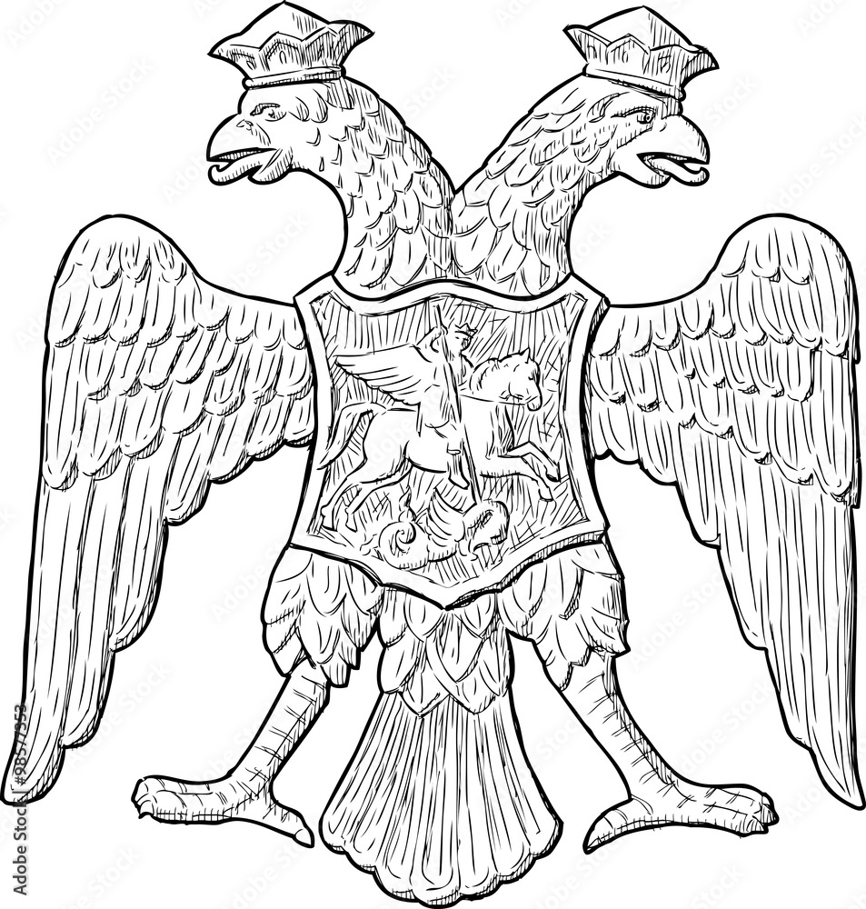 double-headed eagle Stock Vector | Adobe Stock