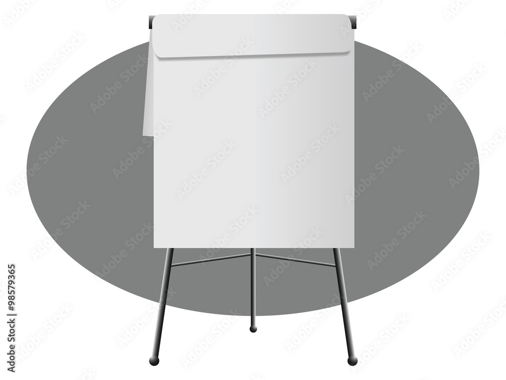 cartoon vector illustration of a flip chart Stock Vector | Adobe Stock