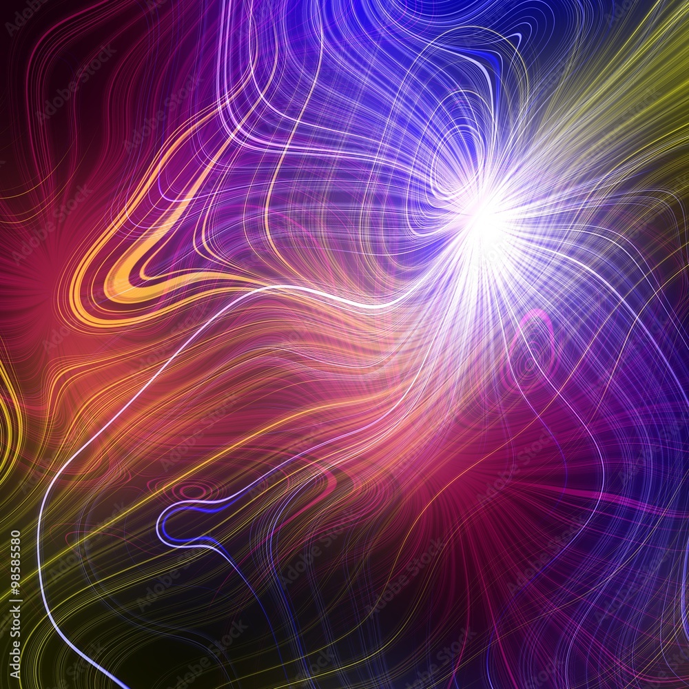 Abstract plasma discharge as a background. Psychedelic color image ...
