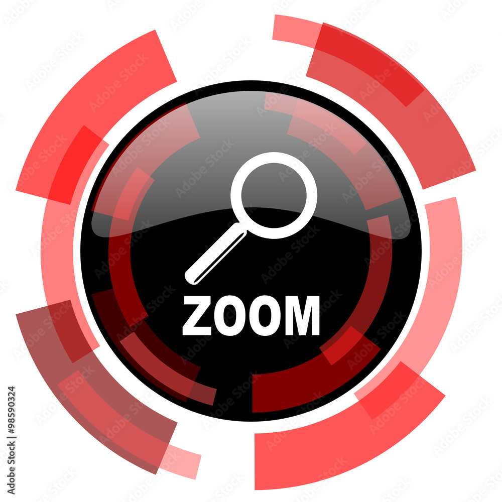 zoom red modern web icon Stock Illustration | Adobe Stock