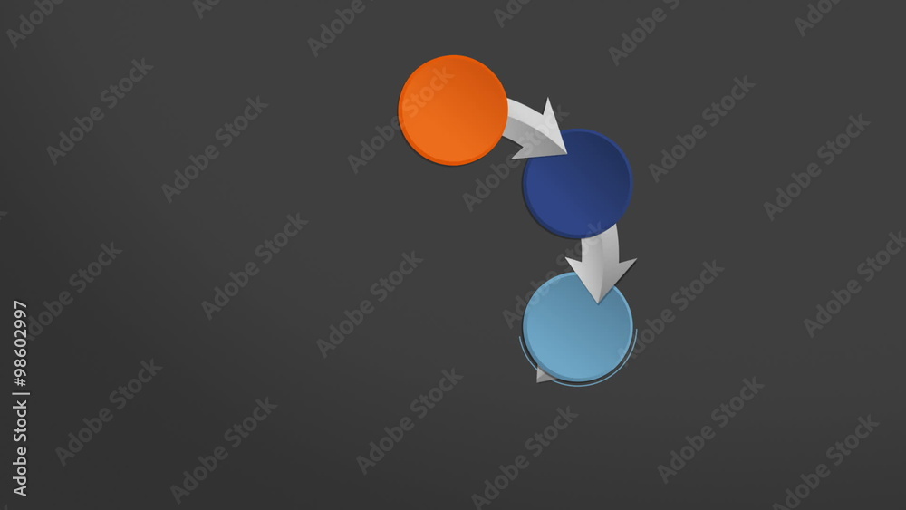 Six Circle arrow flow chart.powerpoint presentation template.(included ...