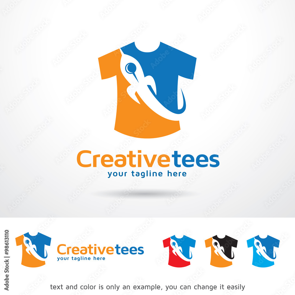 Creative Tees Logo Template Design Vector Stock Vector | Adobe Stock