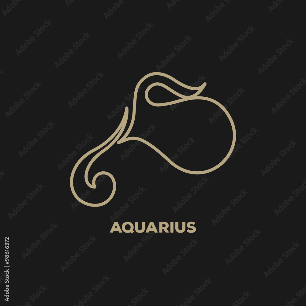 aquarius logo vector Stock Vector | Adobe Stock