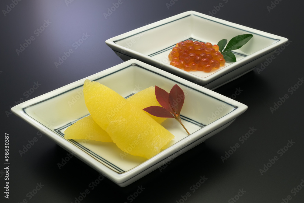 Foto de Kazunoko and Ikura. Kazunoko(herring roe) and Ikura(salmon roe ...