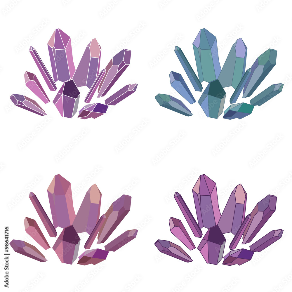 Vector illustration with minerals Stock Vector | Adobe Stock