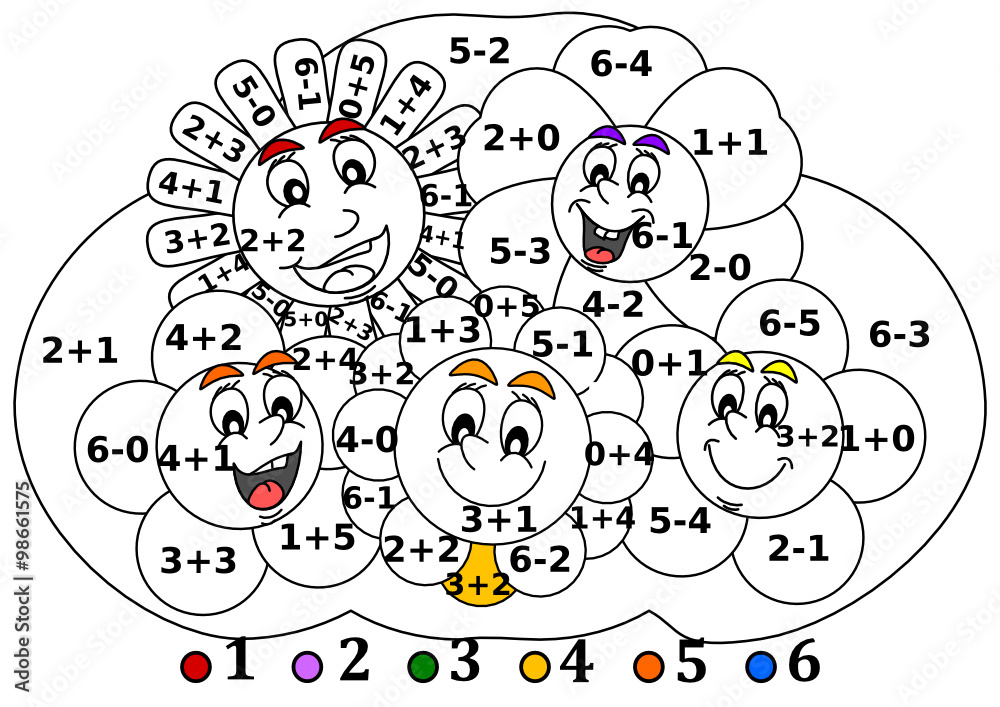 Calculate the examples and fill colors depending on the result ...