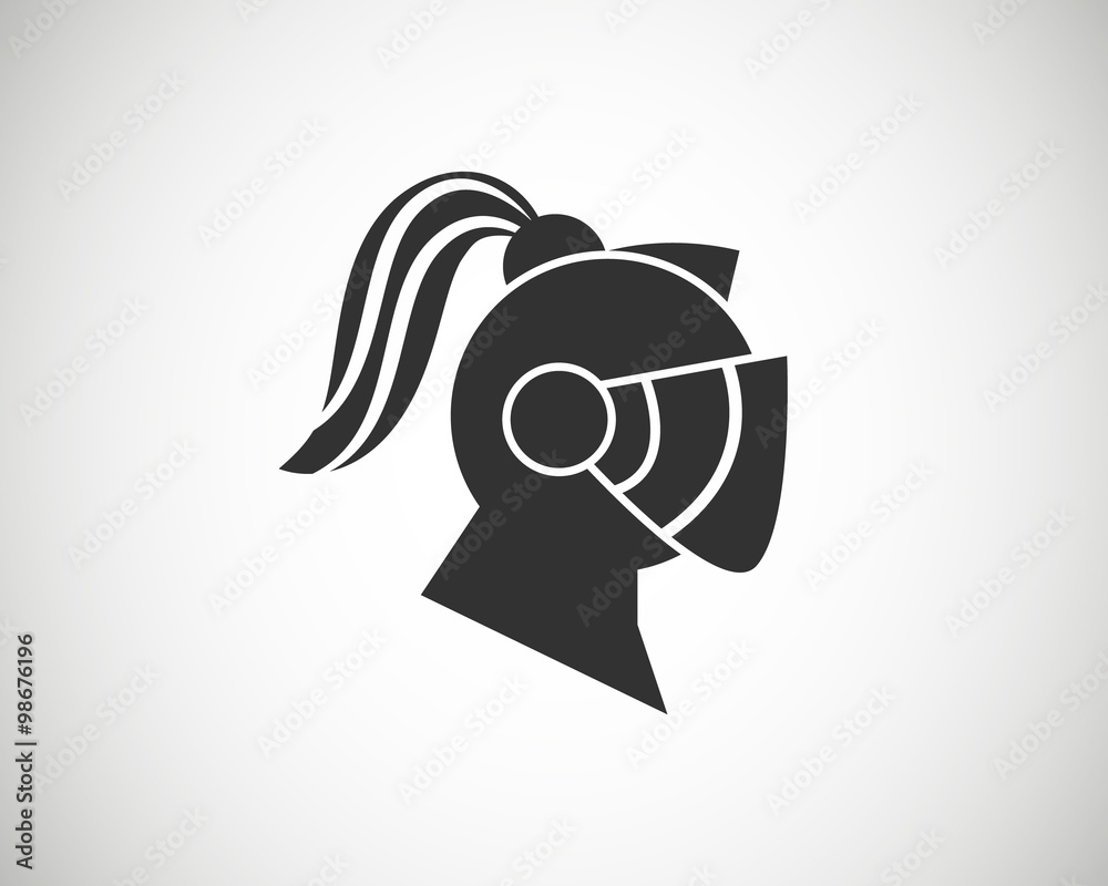 knight casque horse trooper . chevalier .logo mark symbol ident Stock ...