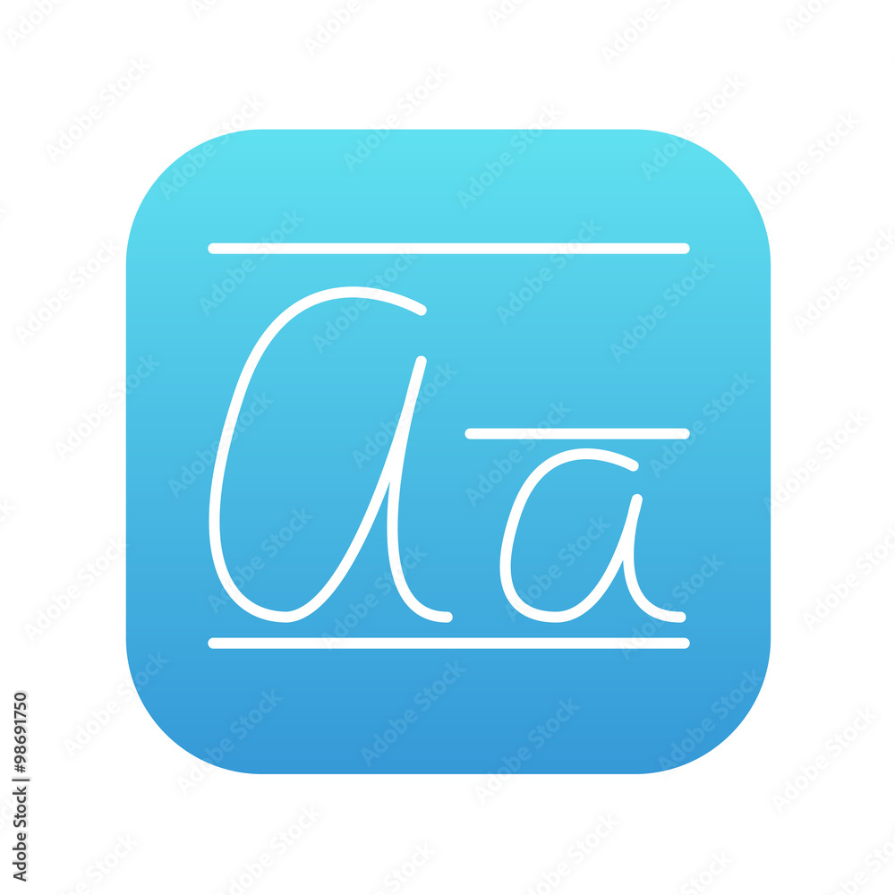Cursive letter a line icon. Stock Vector | Adobe Stock