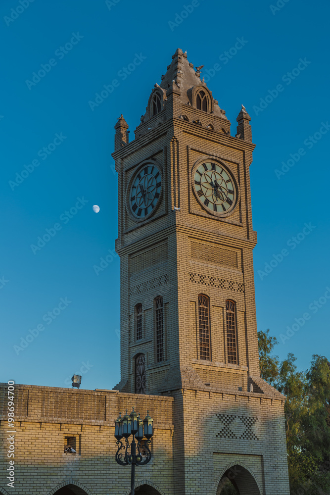 Ol tower with clock in Erbil city built by Ottomans Stock Photo | Adobe ...