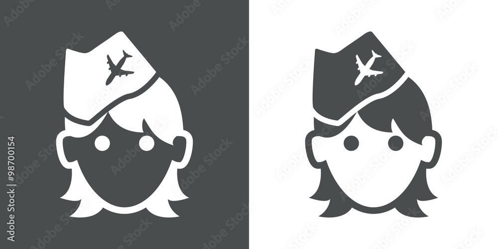 Icono plano azafata #1 Stock Vector | Adobe Stock