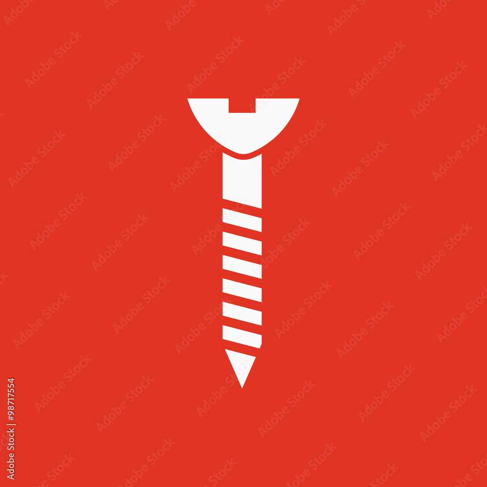 The Screw icon. Bolt symbol. Flat Stock Vector | Adobe Stock
