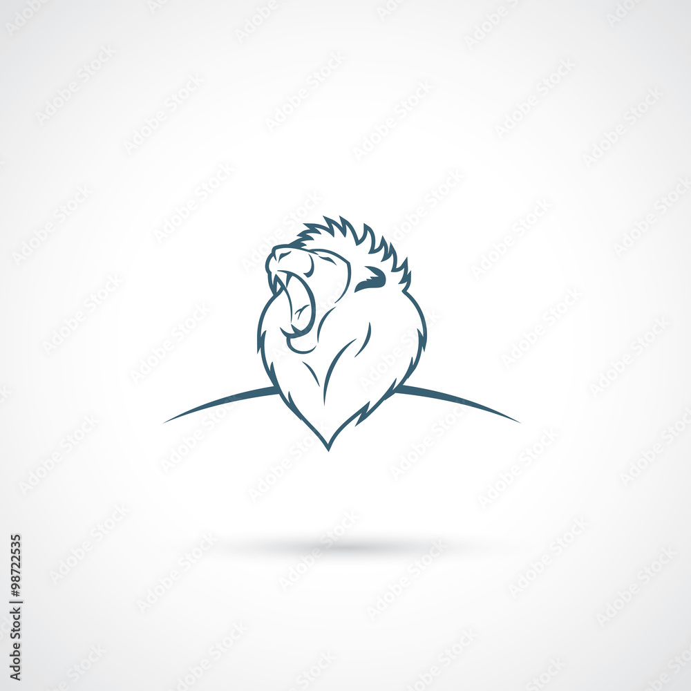 Roaring lion symbol Stock Vector | Adobe Stock