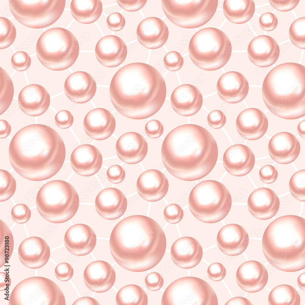 Pearl Vector Seamless Pattern Stock Vector | Adobe Stock