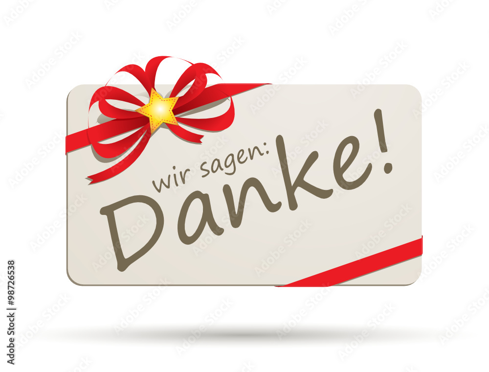 Wir sagen danke Stock Vector | Adobe Stock