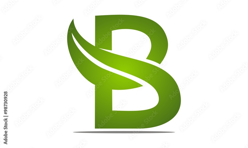 Letter B Leaf Stock Vector | Adobe Stock