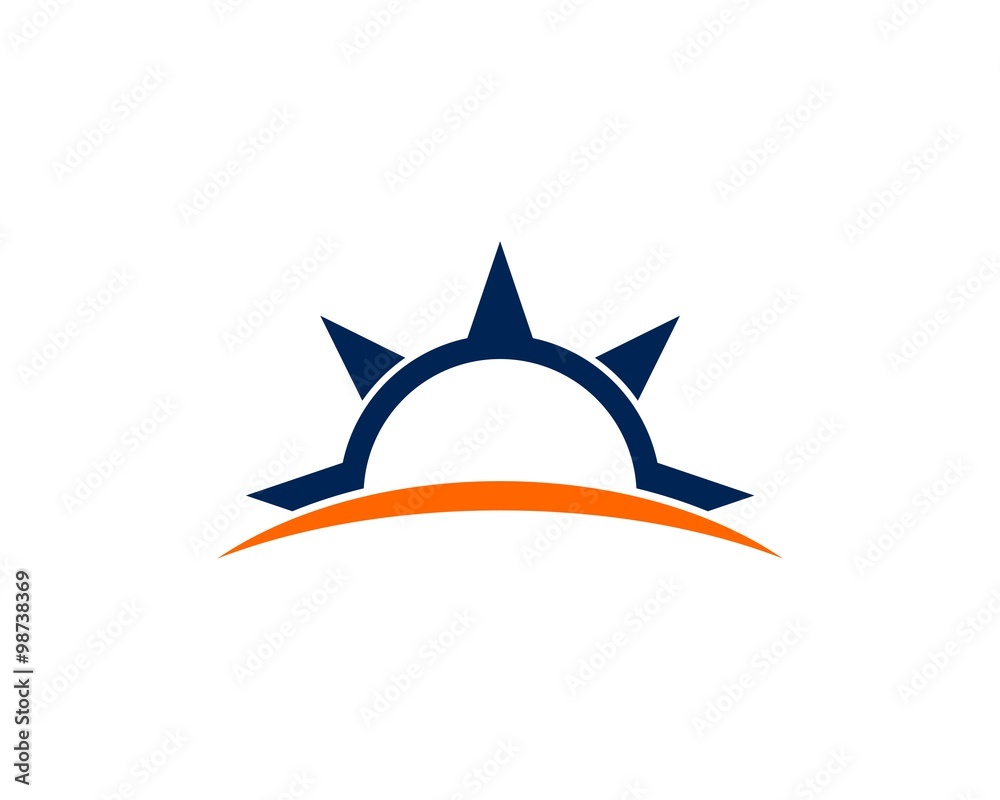 sun compass rose logo Stock Vector | Adobe Stock
