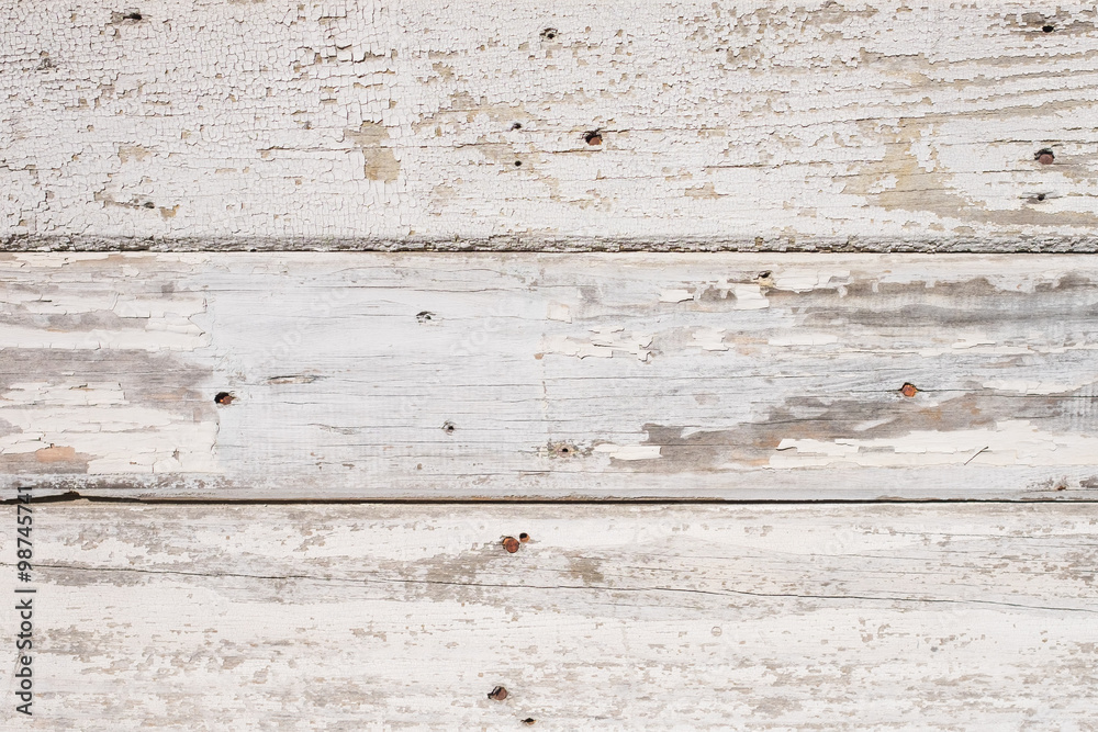 Aged Wood Background with Chipped White Paint Stock Photo | Adobe Stock