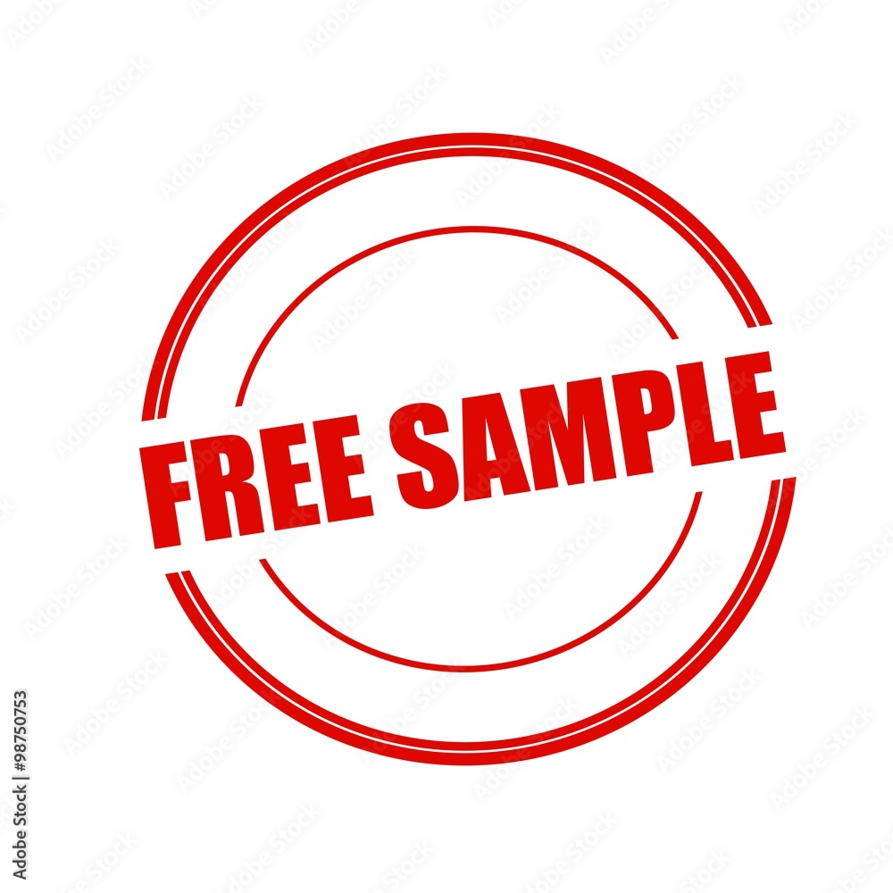 Free sample red stamp text on circle on white background Stock ...