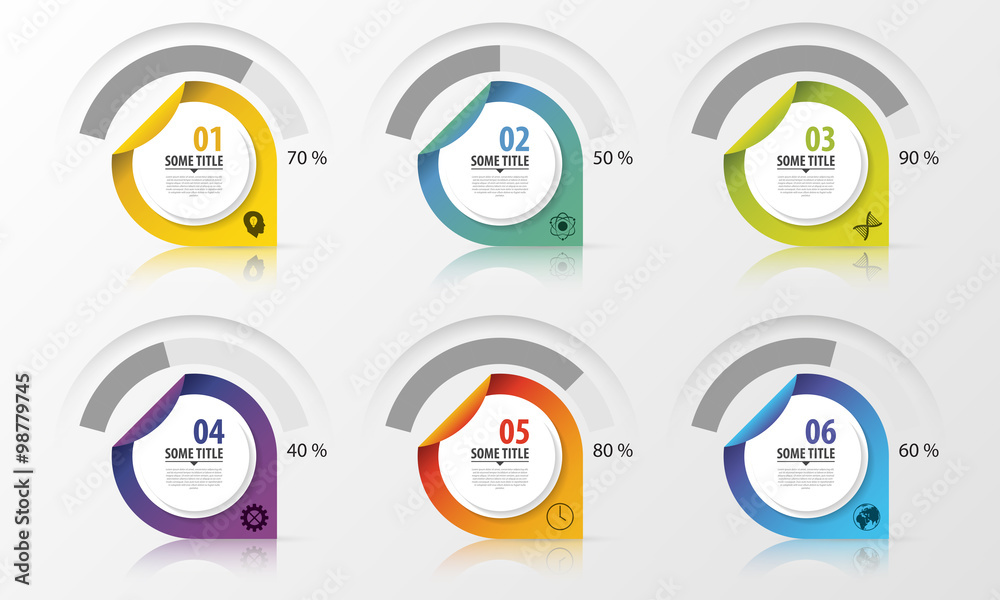 Percentage Diagram Presentation Design Elements. Infographics. Vector ...