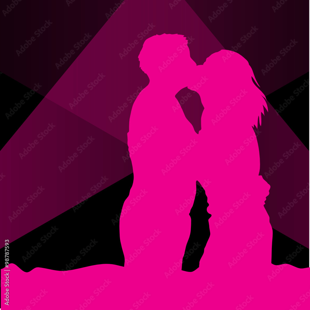 couple in love vector in colorful Stock Vector | Adobe Stock