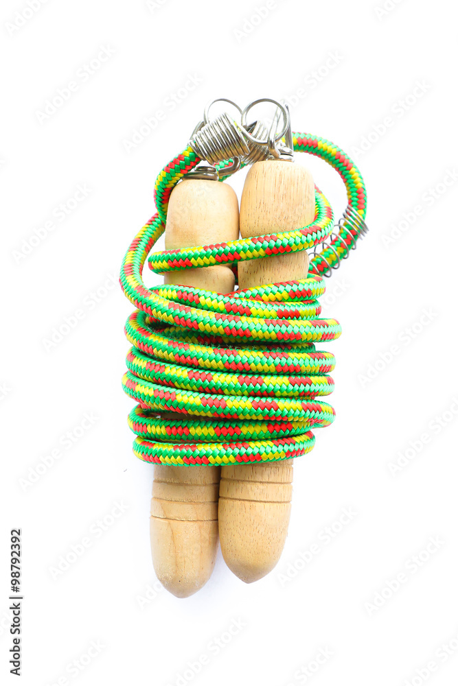Rope jump isolated on white background Stock Photo | Adobe Stock