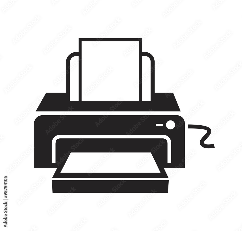 vector black Printer Stock Vector | Adobe Stock