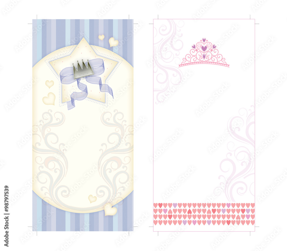 Crown and corona baptism invitations. Two baptism invitation designs ...