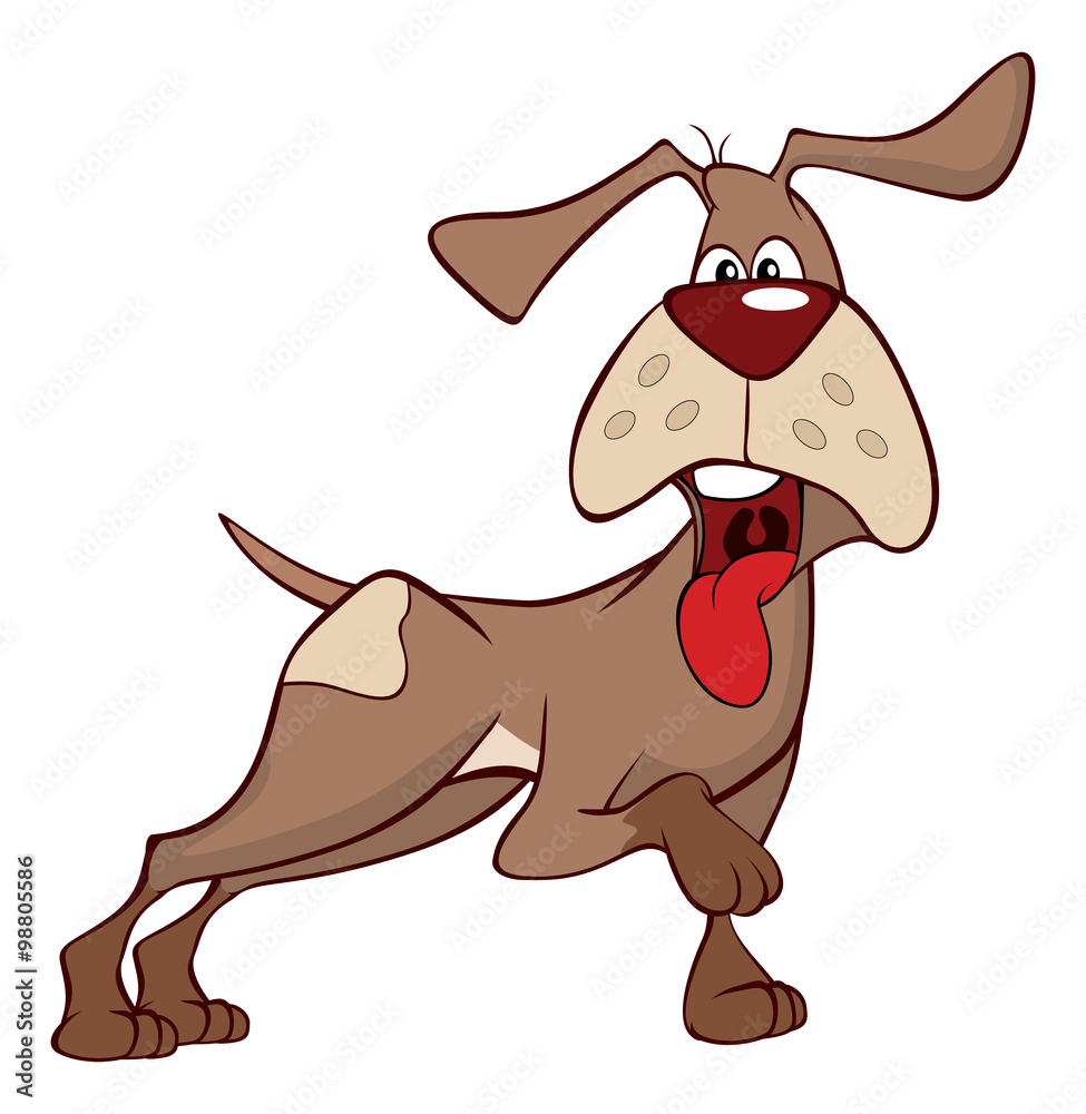 hunting dog. Cartoon Stock Vector | Adobe Stock