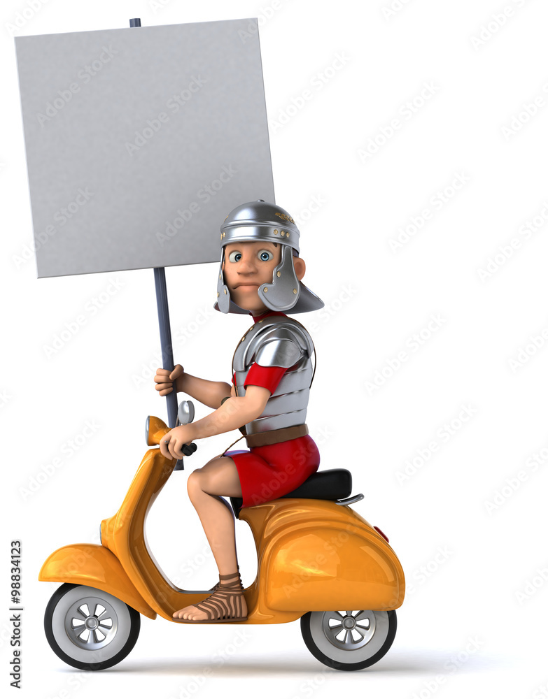 Fun roman soldier Stock Illustration | Adobe Stock