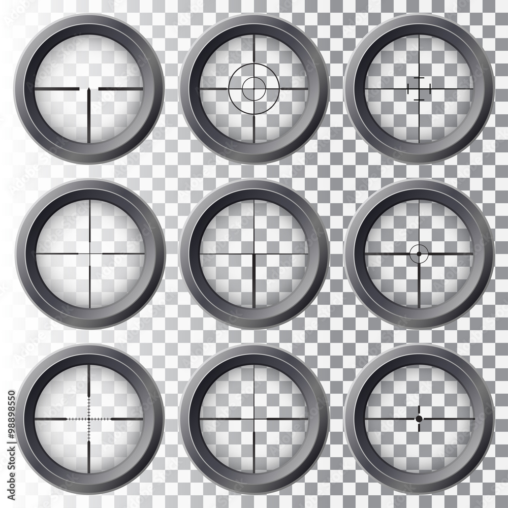 Set of the real gun sights. Stock Vector | Adobe Stock